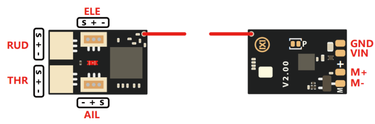 RX42-D Micro DSMx DSM2 Spektrum Rx Receiver with Brushed motor 5A ESC