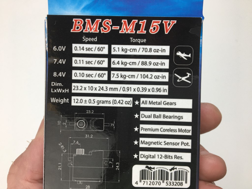 BMS-M15V Blue Bird HV Servos Digital Magnetic Sensor Micro High Torque ...